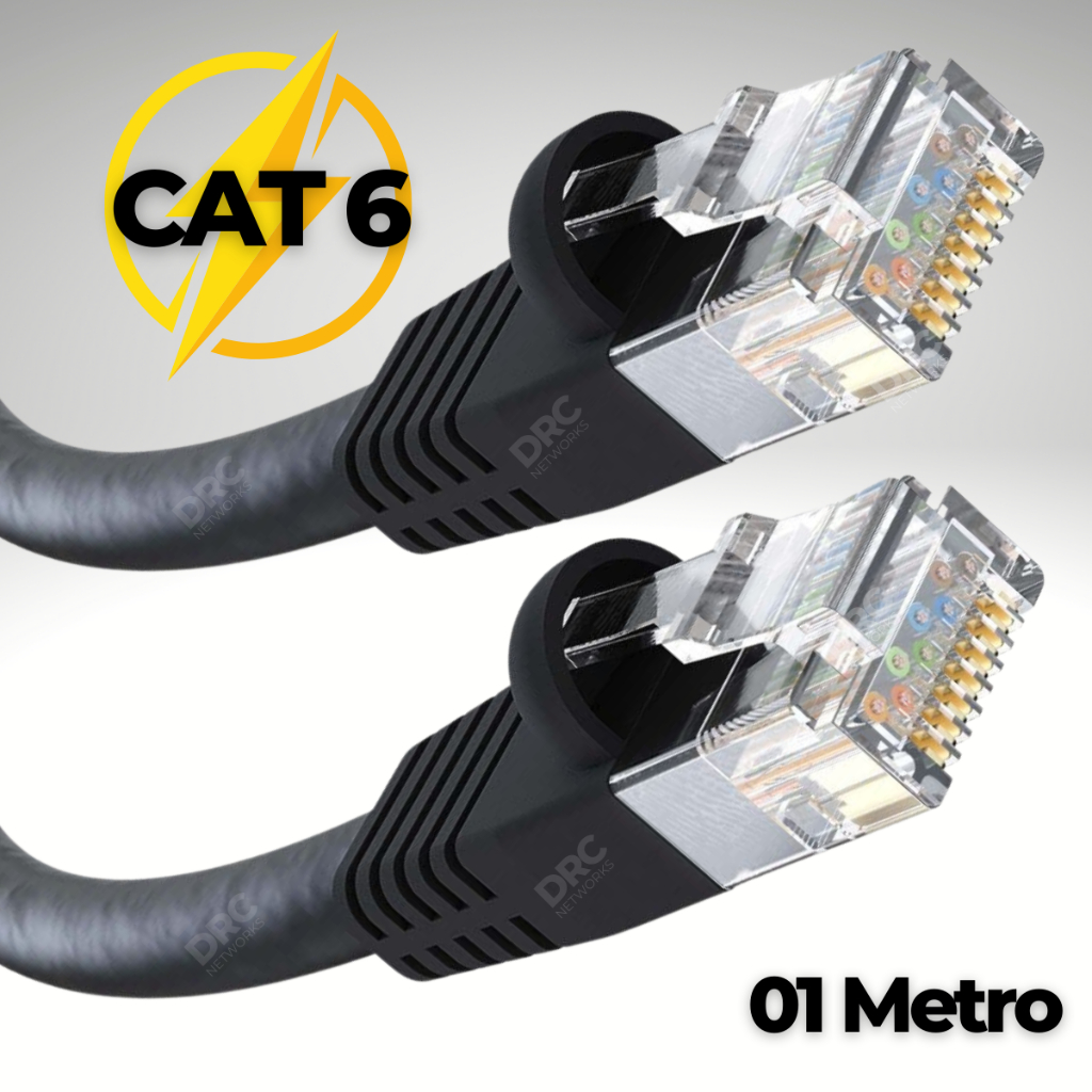 Cabo de Rede Cat6 LAN Ethernet RJ45 1 Metro pronto para uso Cabo de ...