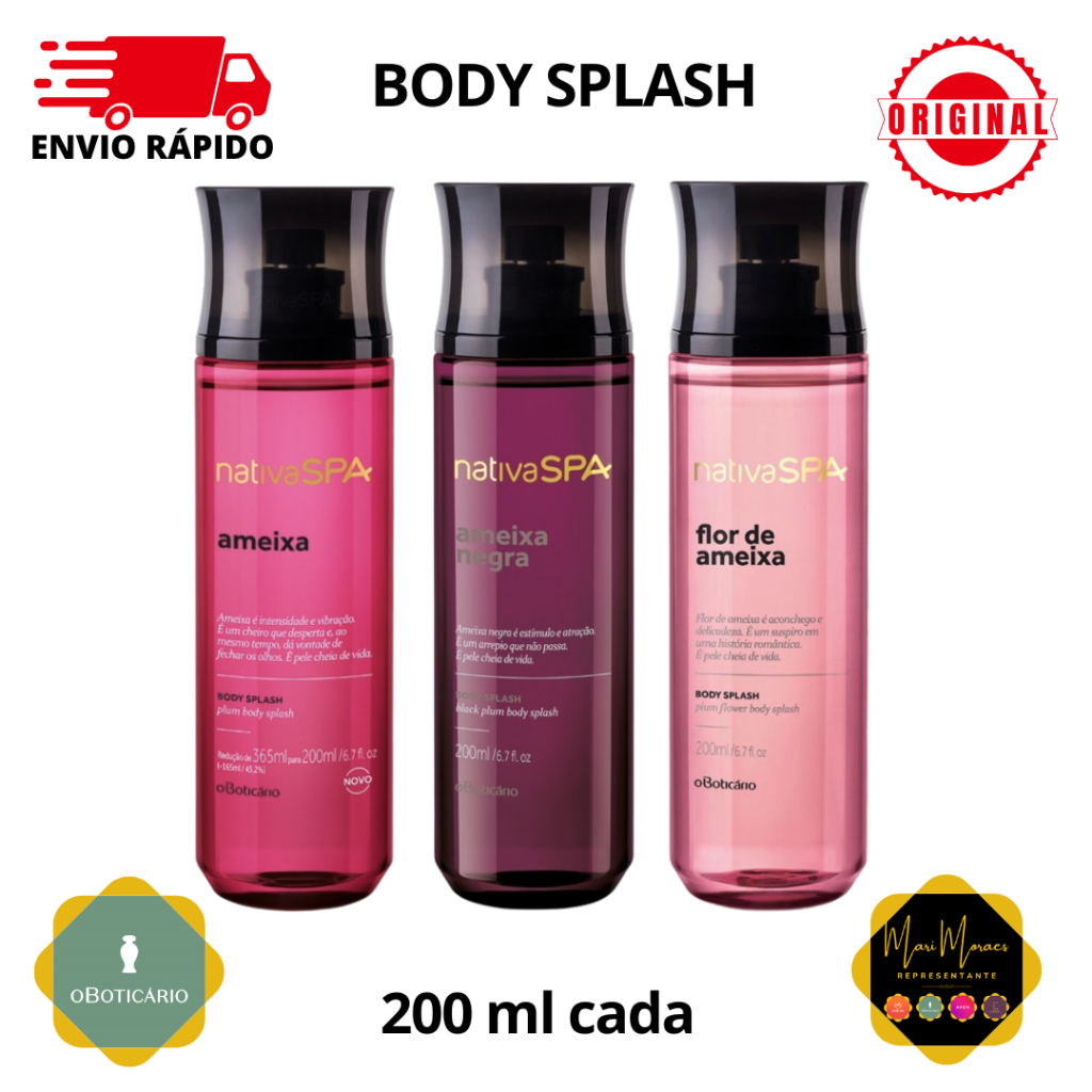 Body Splash Nativa SPA Ameixa Negra, Flor de Ameixa ou Ameixa ...
