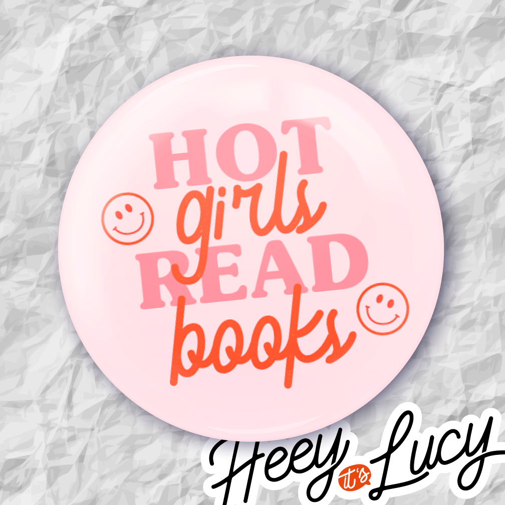 Botton Hot Girls Read Books - 3,8 ou 4,4 cm | Shopee Brasil