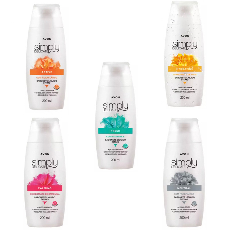 Sabonete Líquido Íntimo Simply Delicate Avon | Shopee Brasil