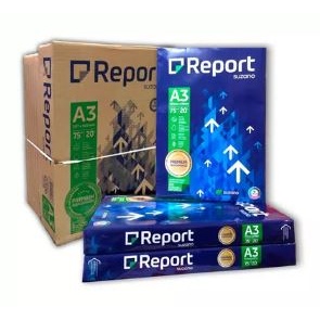Papel Sulfite Report Premium A3 75g 500 folhas - Caixa com 5 Resma | Shopee Brasil