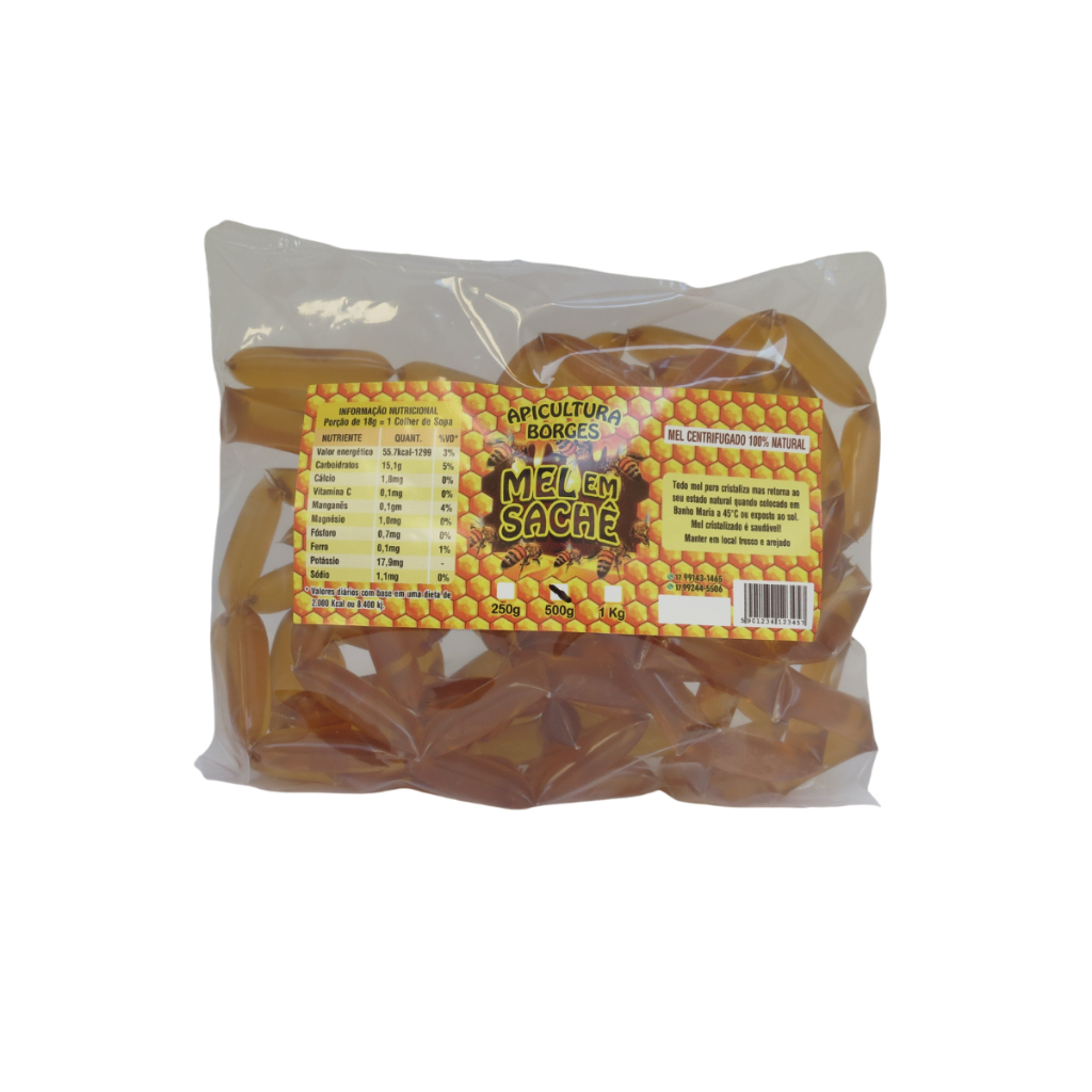 Mel Em Sachê - Mel Puro E Orgânico - Mel De Abelha - 500g | Shopee Brasil