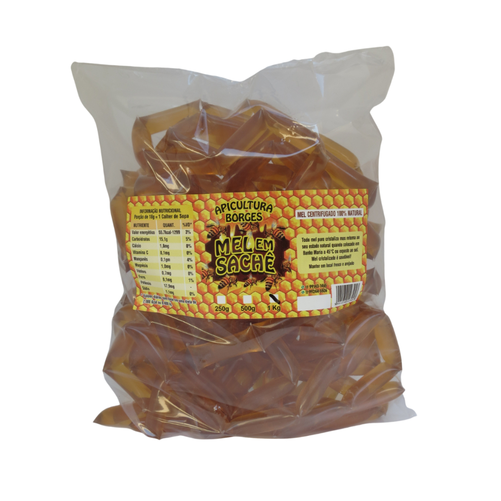 Mel Em Sachê - Mel Puro E Orgânico - Mel De Abelha - 1 Kg | Shopee Brasil