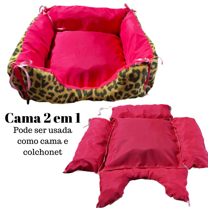 Cama pet 2 em 1 para cães e gatos cachorro com ziper para retirada da ...
