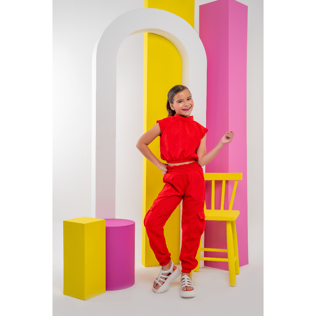 Conjunto Infantil Natal Presente Menina Moda Infantil Juvenil Tendência ...