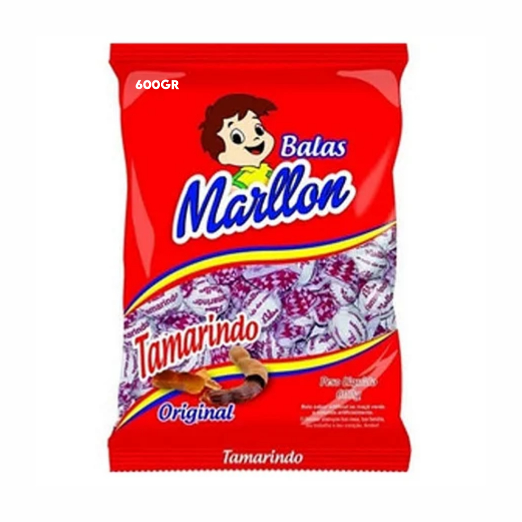 10 Saco Bala de Tamarindo Marllon Original Tamarino Pacote 600 gramas ...