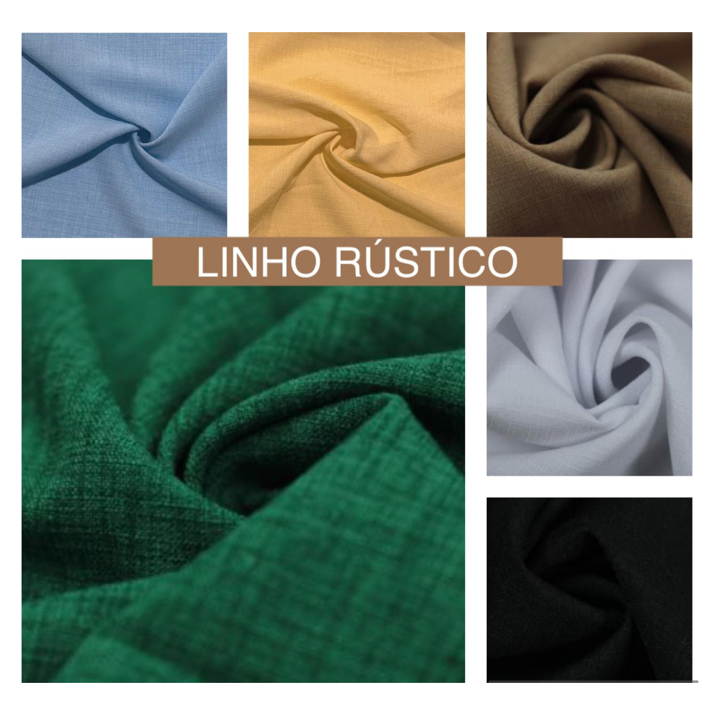 TECIDO LINHO RUSTICO 100%POLIESTER, ALTA QUALIDADE, DIVERSAS CORES ...
