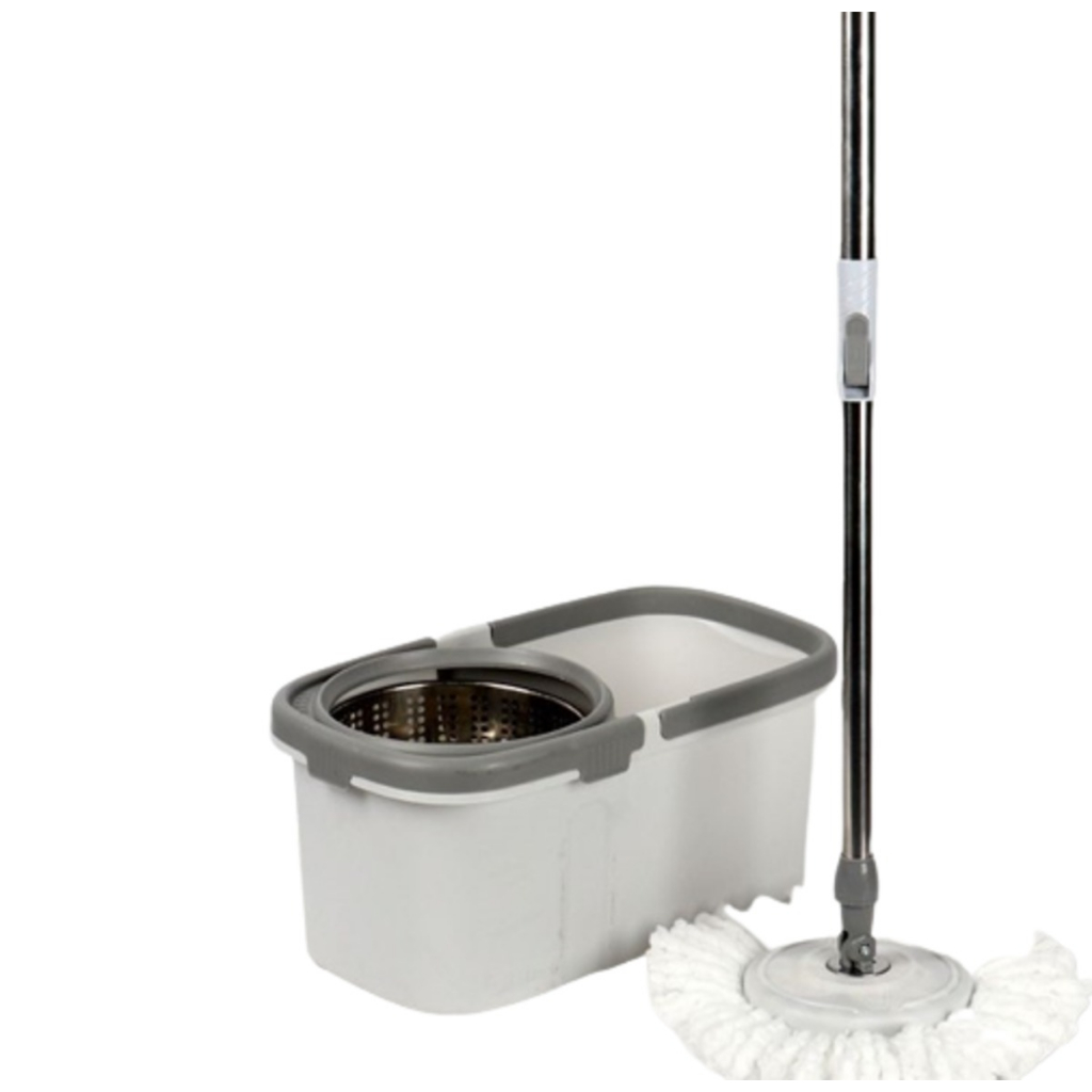 Balde Mop Rodo Automatico Giratorio Vem Com 2 Esfregoes | Shopee Brasil