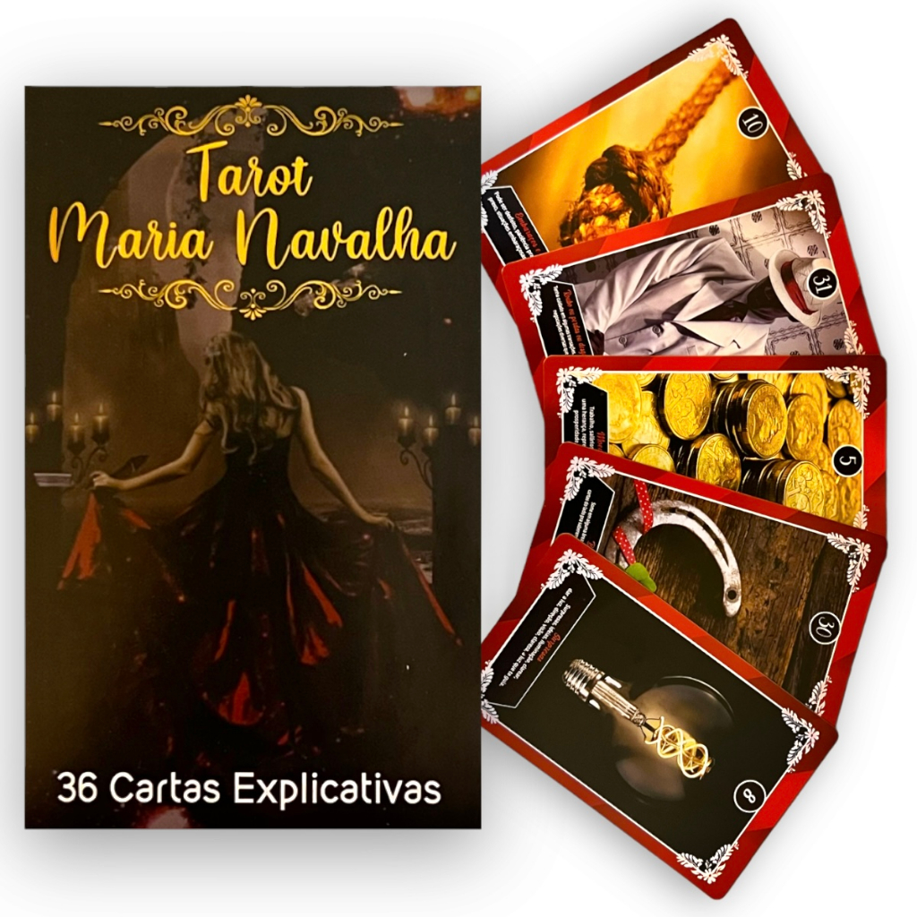 Baralho Tarot Maria Navalha Pomba Gira Ideal Para Iniciantes 36 Cartas ...