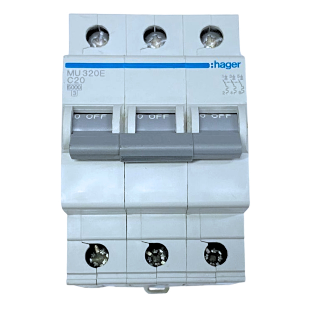 Disjuntor 3p 20a Curva C/ Ref Mu320e - Eletromar | Shopee Brasil