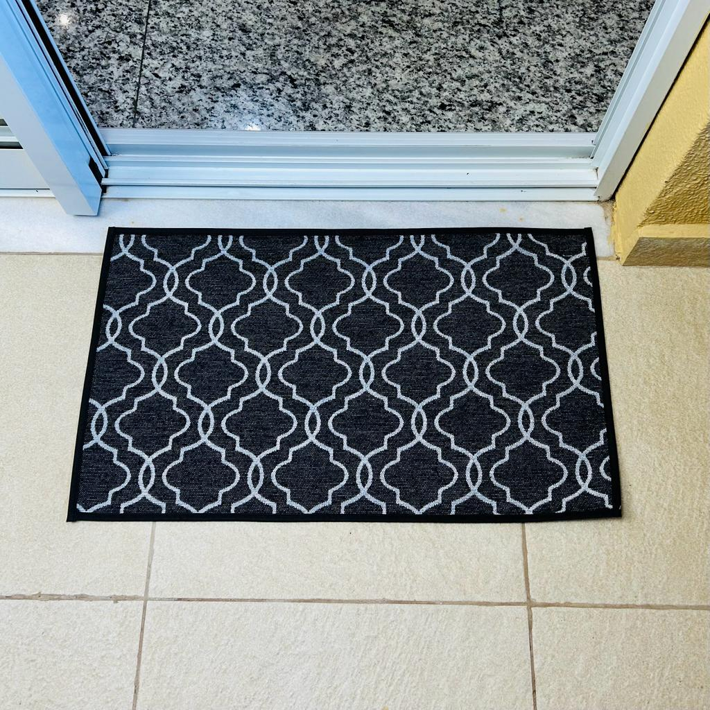 Tapete Capacho Para Porta de Cozinha e Banheiro Geometrico 40x60 cm com ...