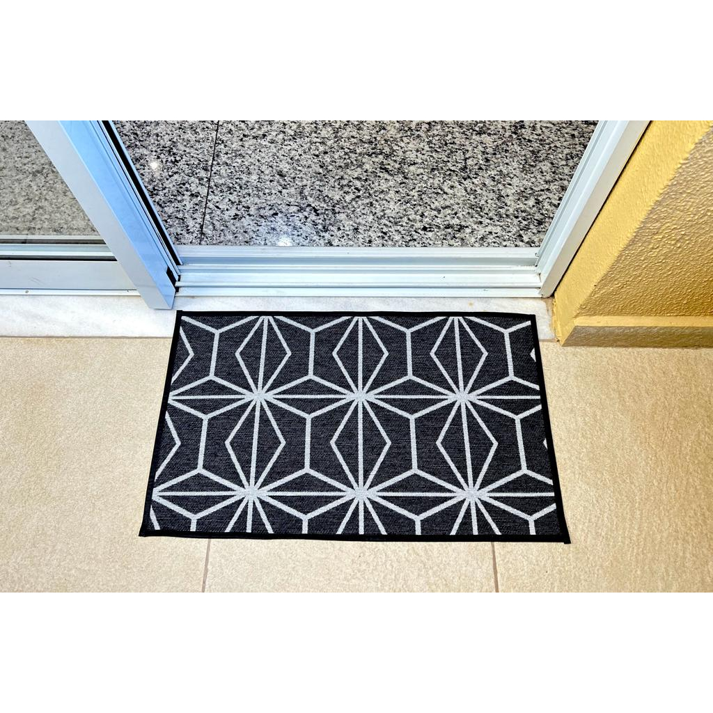 Tapete Capacho Geometrico Porta de Banheiro e Cozinha 40x60 cm com ...