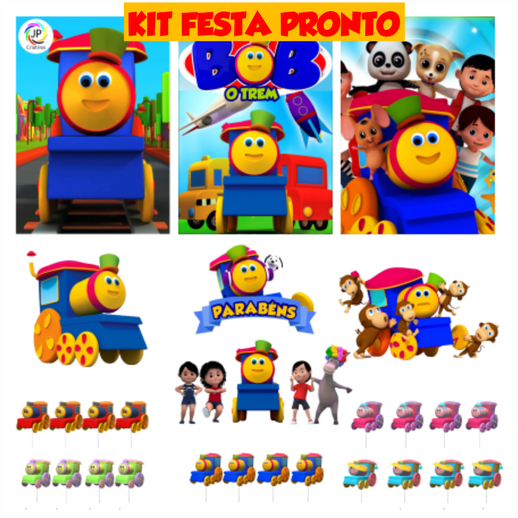 KIT FESTA PRONTO - TEMA BOB O TREM | Shopee Brasil