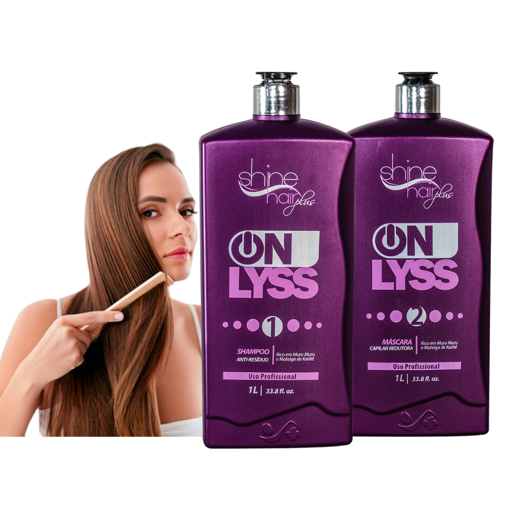 Kit Progressiva Profissional Shine Hair Plus On Lyss 1L | Shopee Brasil