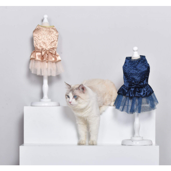 Roupa pet Vestido Tule para animais de estimação Pet Princesa Noiva ...