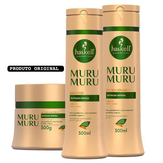 Kit Murumuru Shampoo + Condicionador 300ml + Mascara 300g Haskell | Shopee Brasil