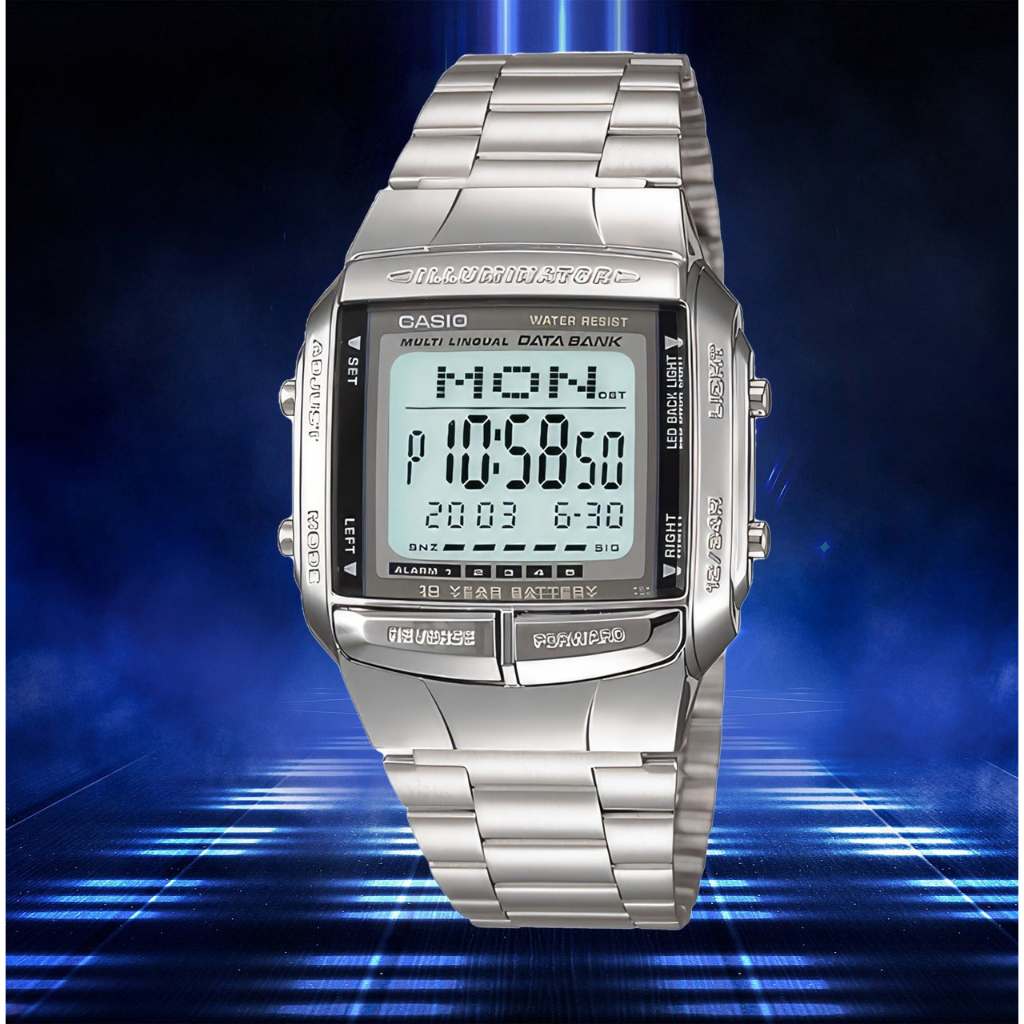 Relógio Casio Db-360 Databank 30 Tel 5 Alarmes Wr Prata | Shopee Brasil
