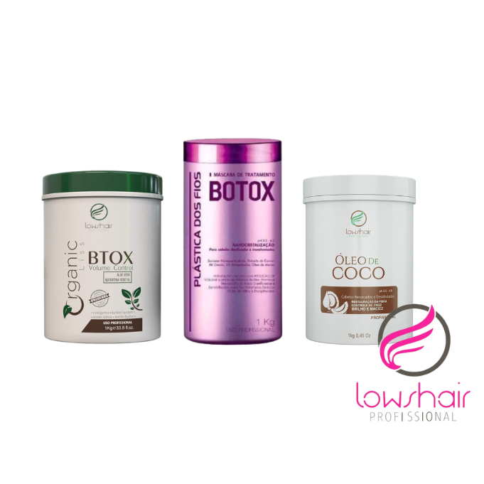 3 Produto 1 Botox Orgânico 1 Botox Plástica 1 Máscara Coco | Shopee Brasil