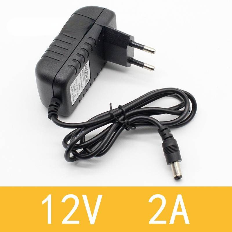 Fonte 12V 2A Bivolt AC/DC Adapter 2,5mm Para Fita Led Cftv Dvr | Shopee Brasil