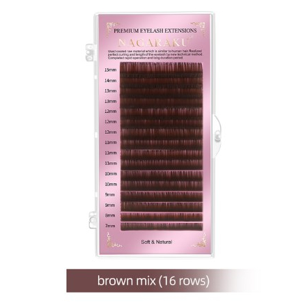 Cílios NAGARAKU Modelo Clássico Fio a Fio Brown e Dark Brown ...