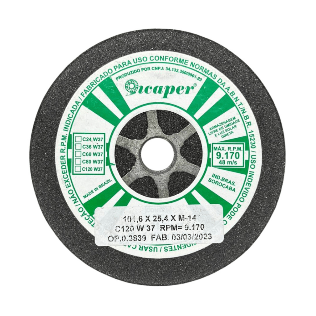 Rebolo Reto Icaper 101,6x25,4 C/ Rosca M14 | Shopee Brasil