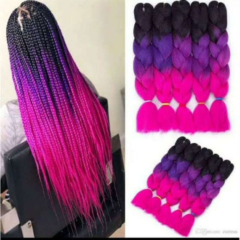Jumbo colorido para box braids penteados para Twist Twist cabelo de ...