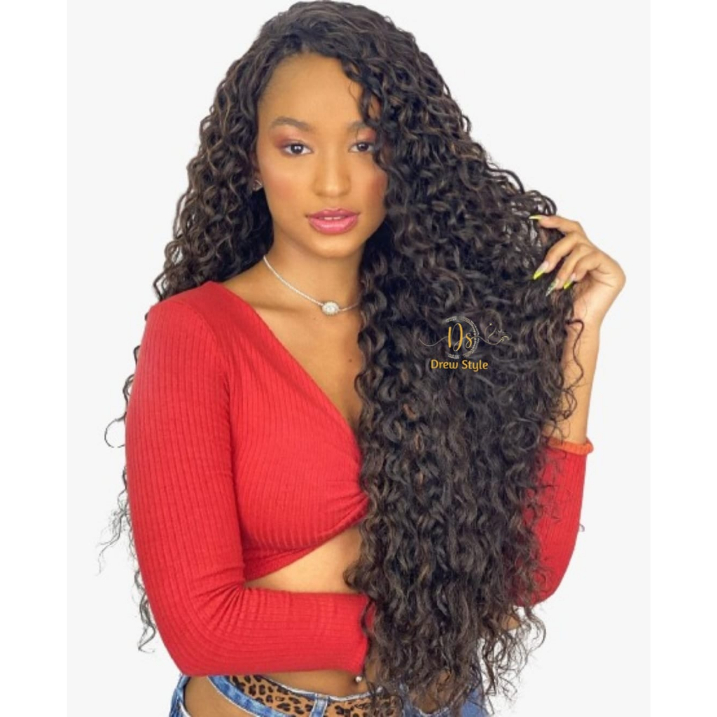 Cabelo Bio Vegetal Cacheado Morena Iluminada Lita Sleek 320g 75cm 9Telas - ENVIO IMEDIATO ...