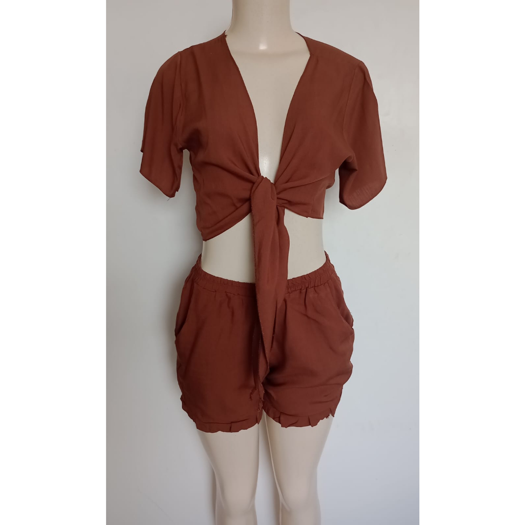 conjunto clopped com short | Shopee Brasil