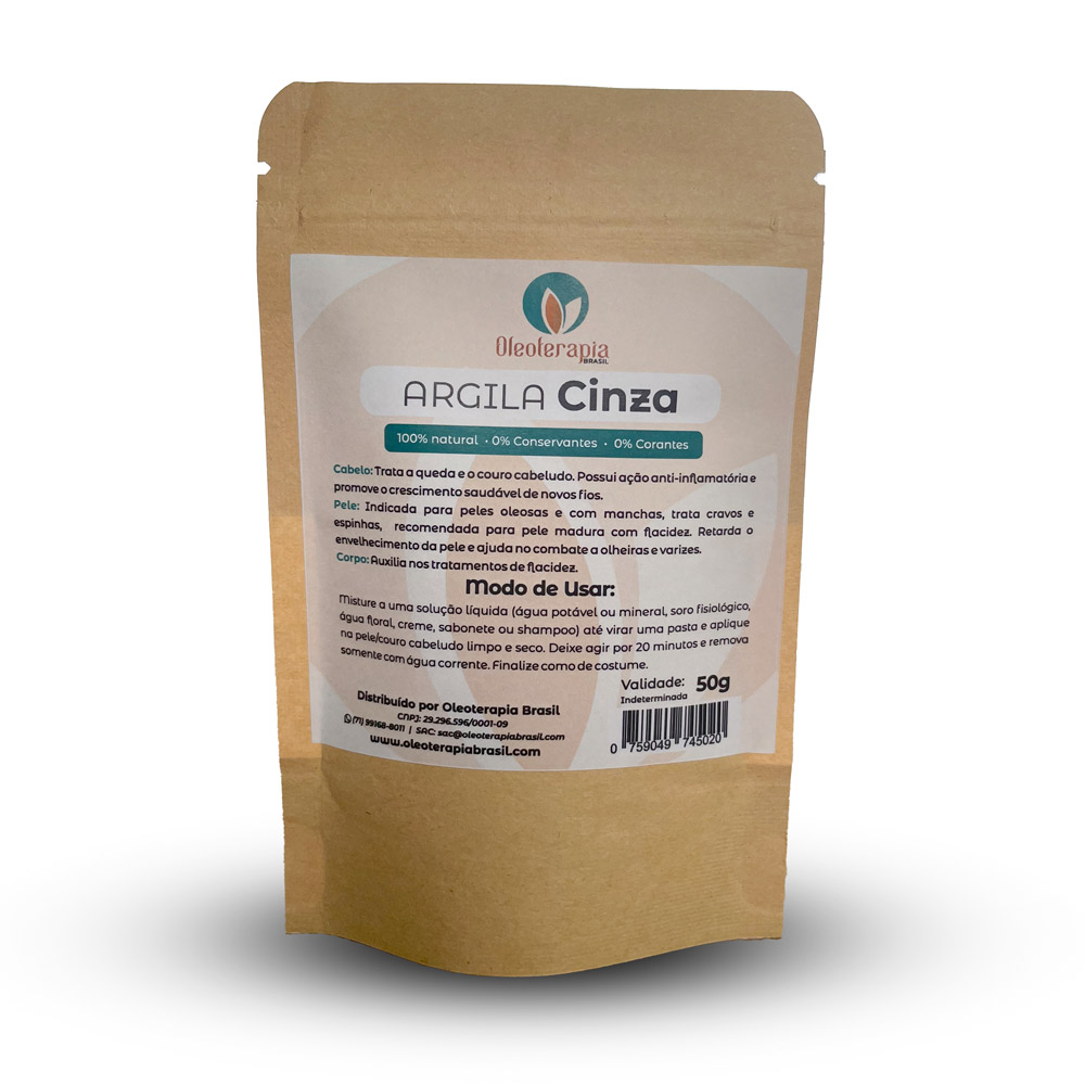 Argila Cinza 50g - Uso cosmético e terapêutico 100% natural ...