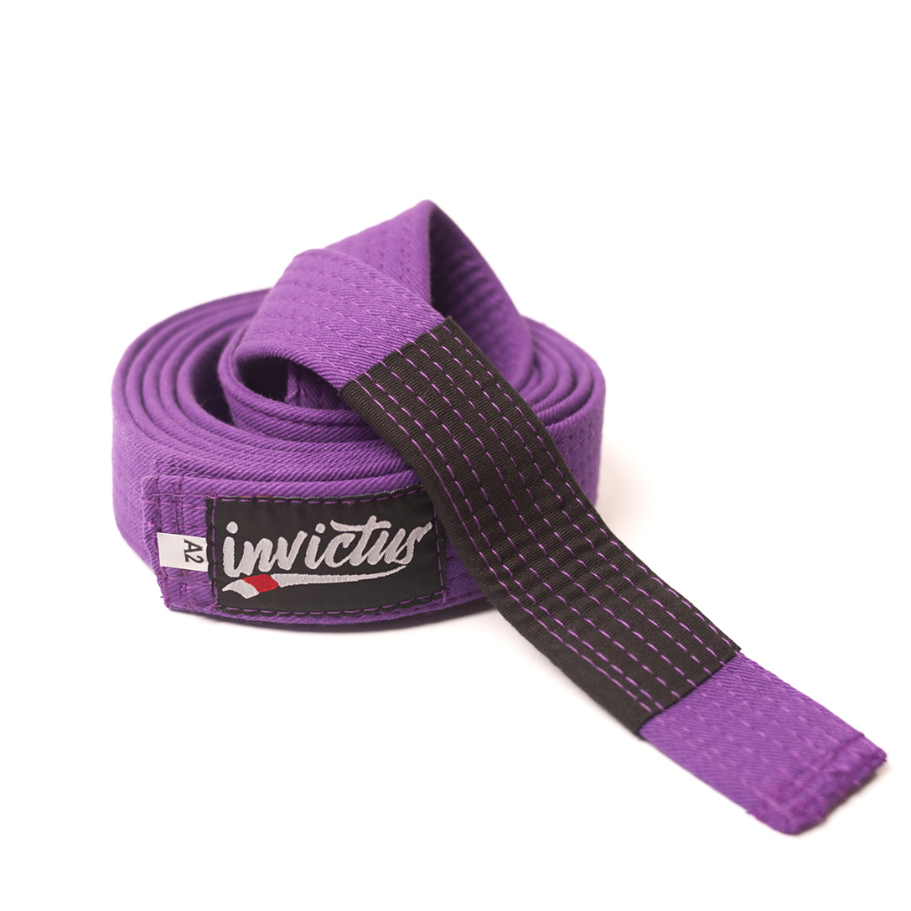 Faixa de Jiu Jitsu Roxa com Ponteira Preta adulto Faixa Premiun Envio ...