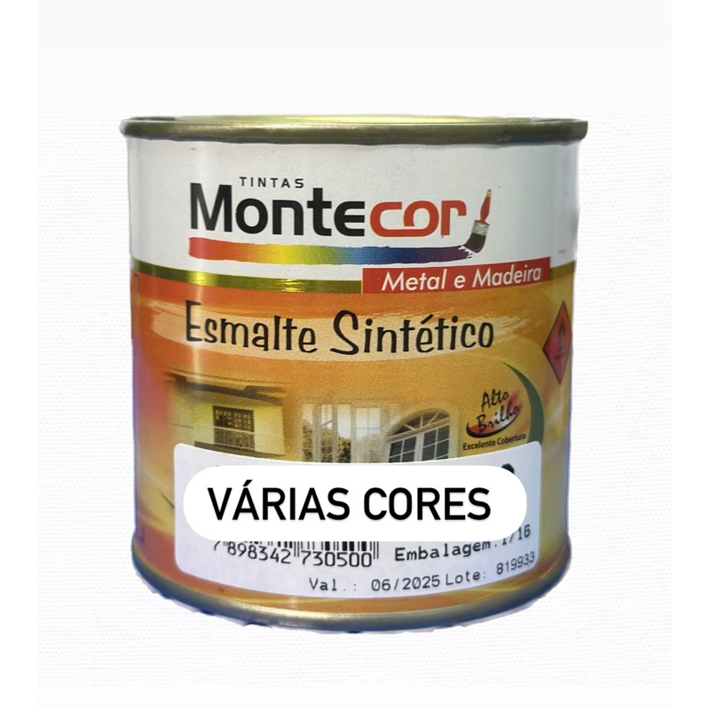Tinta Esmalte Sintético 1/16 225ml Montecor ferro/madeira - VÁRIAS ...