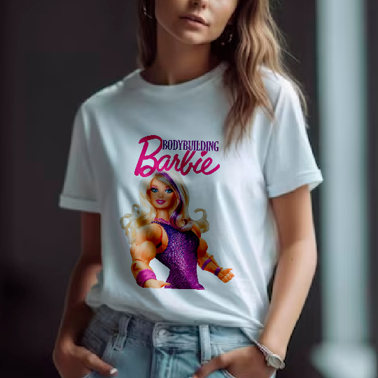 Kit Camiseta Academia Barbie Bodybuilding Feminina Masculina Basica ...