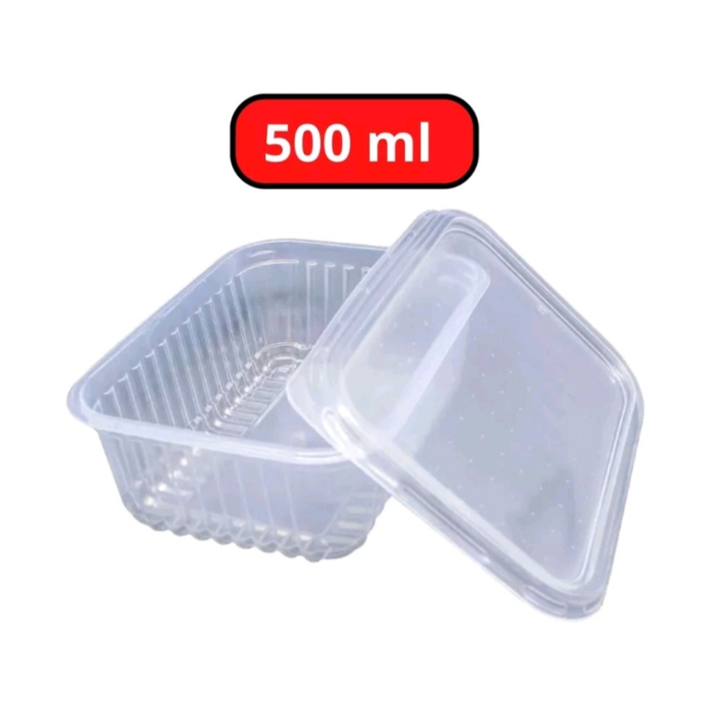 Pote Marmita Descartável 500ml Retangular com Tampa 24 unidades Fit Fitness | Shopee Brasil