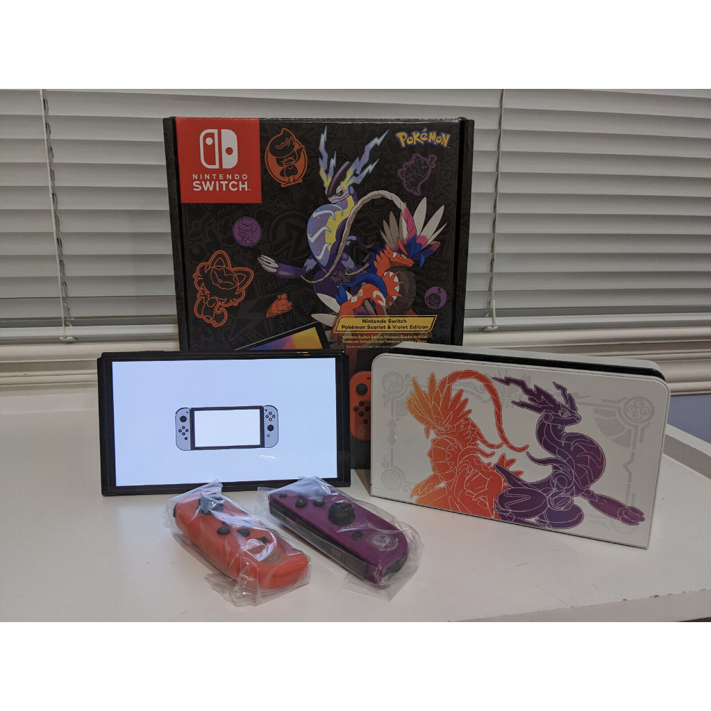 NOVO Nintendo Switch OLED Pokemon Scarlet/Violet Special Edition with ...