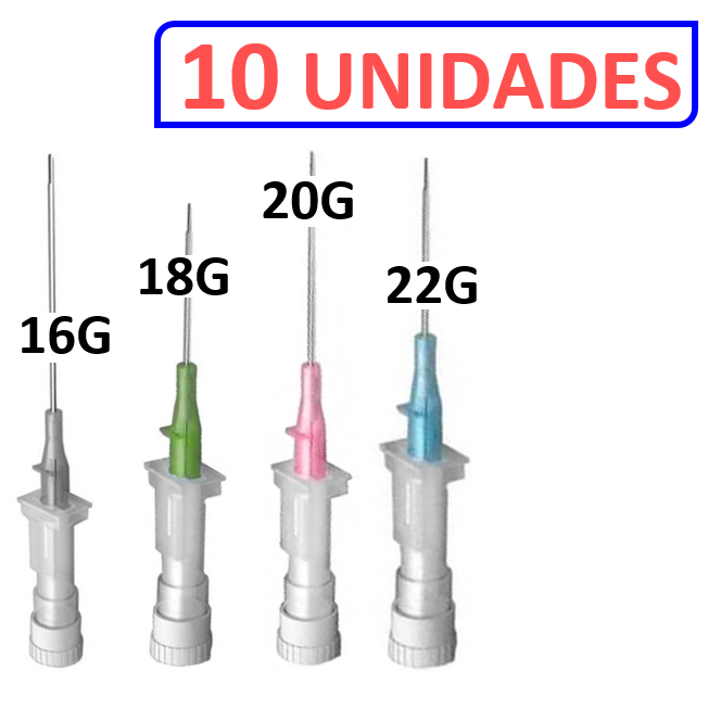 10 Unidades Cateter 16G/18G/20G/22G Jelco Medix/Descarpack | Shopee Brasil