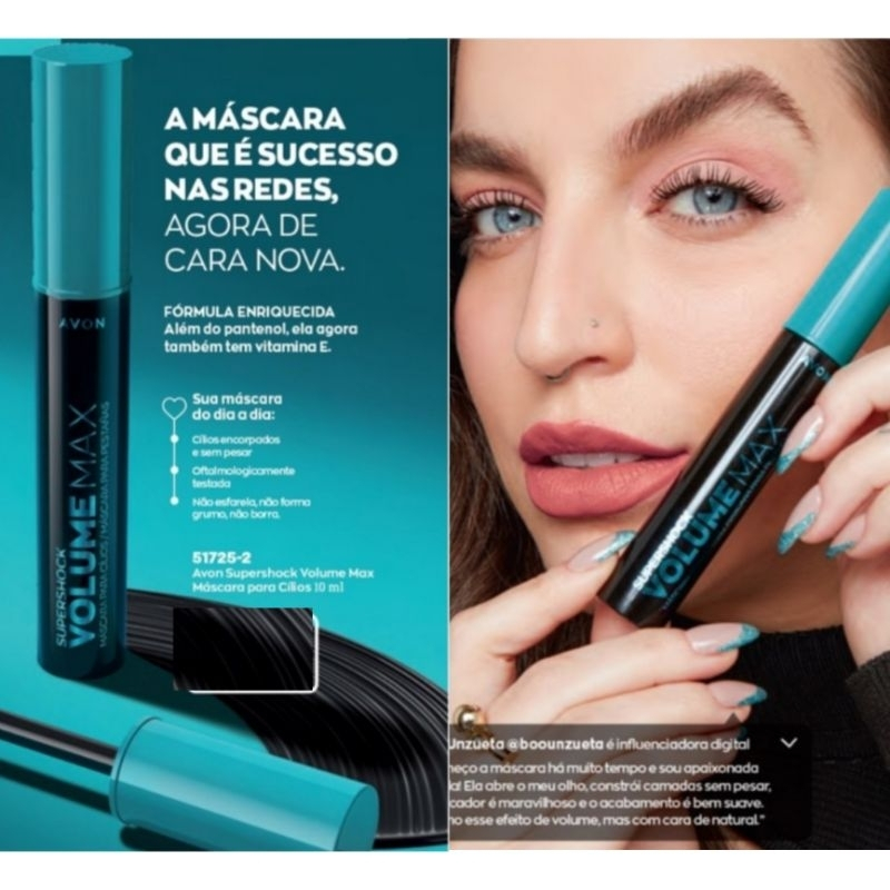 Máscara para Cílios supershock volume max Avon | Shopee Brasil