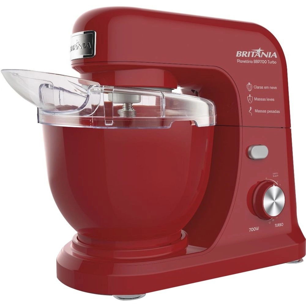 Batedeira Planetária Bbp700 turbo 12 velocidades Britânia 127V Vermelha | Shopee Brasil