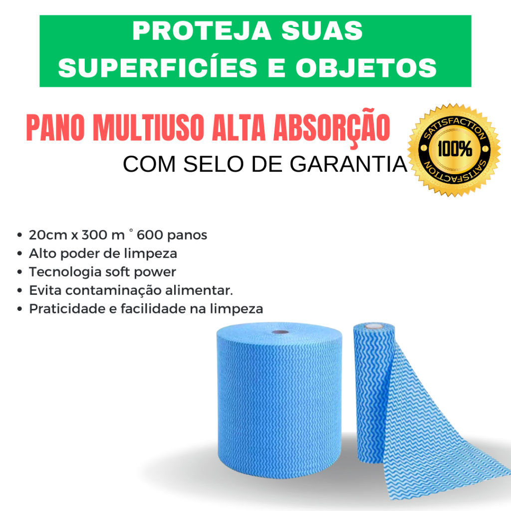 PANO MULTIUSO ROLO COM 600 PANOS | Shopee Brasil
