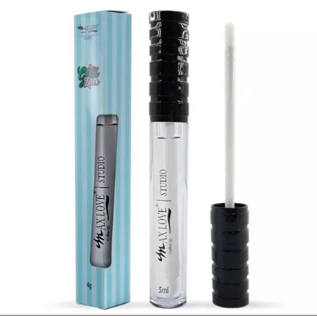 Gloss Labial Latex Transparente Vegano - Max Love | Shopee Brasil
