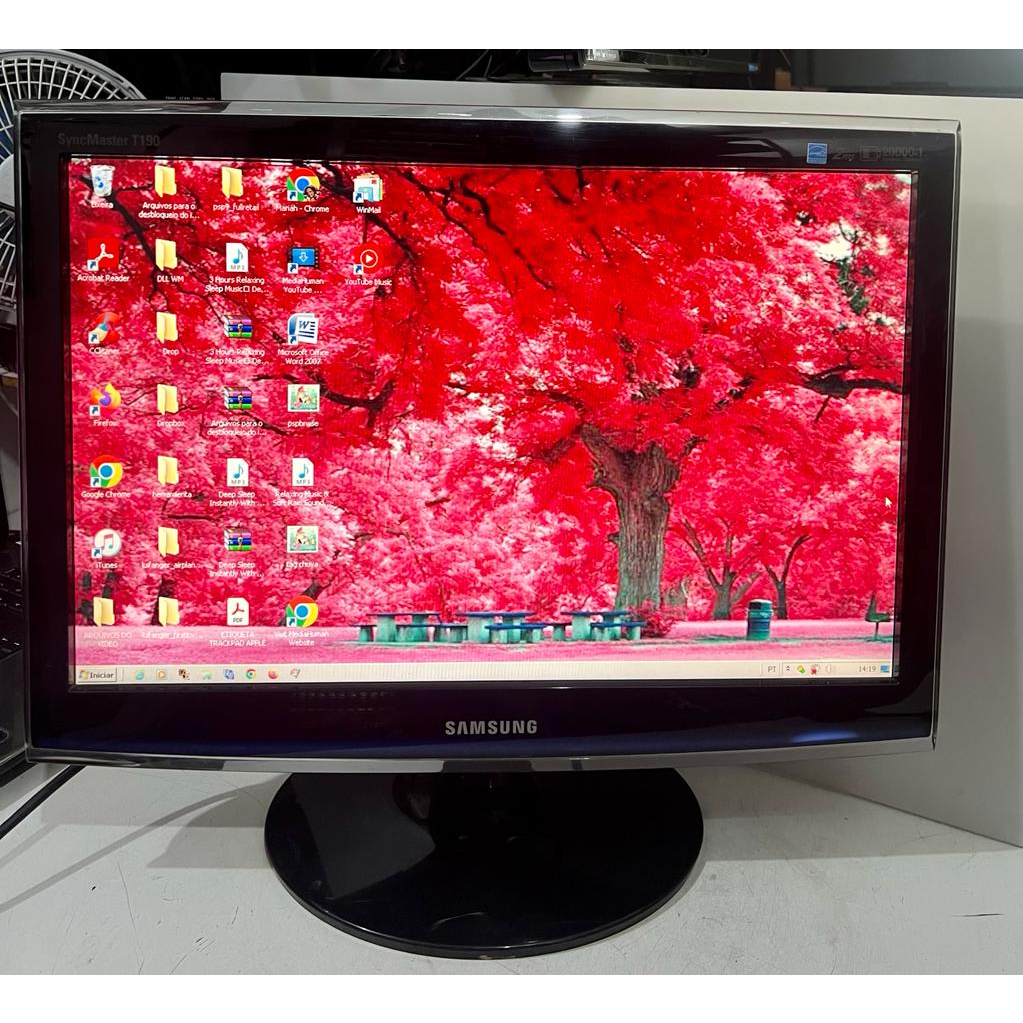 MONITOR SAMSUNG SYNKMASTER T190 19 POLEGADAS WIDESCREEN LCD - USADO (CABOS NÃO INCLUSOS ...