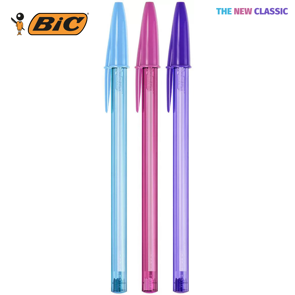 Kit Caneta Bic Cristal Fashion Ponta Média - Coloridas | Shopee Brasil