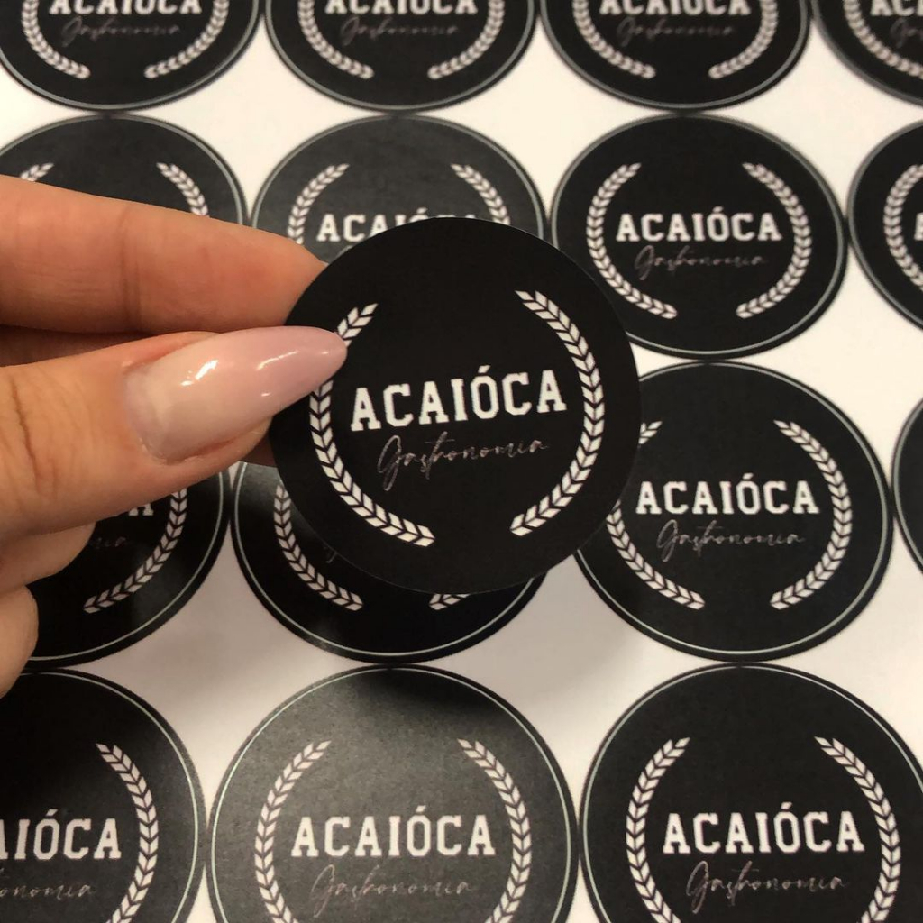 Adesivo 5x5 com corte redondo - 100 unidades | Shopee Brasil