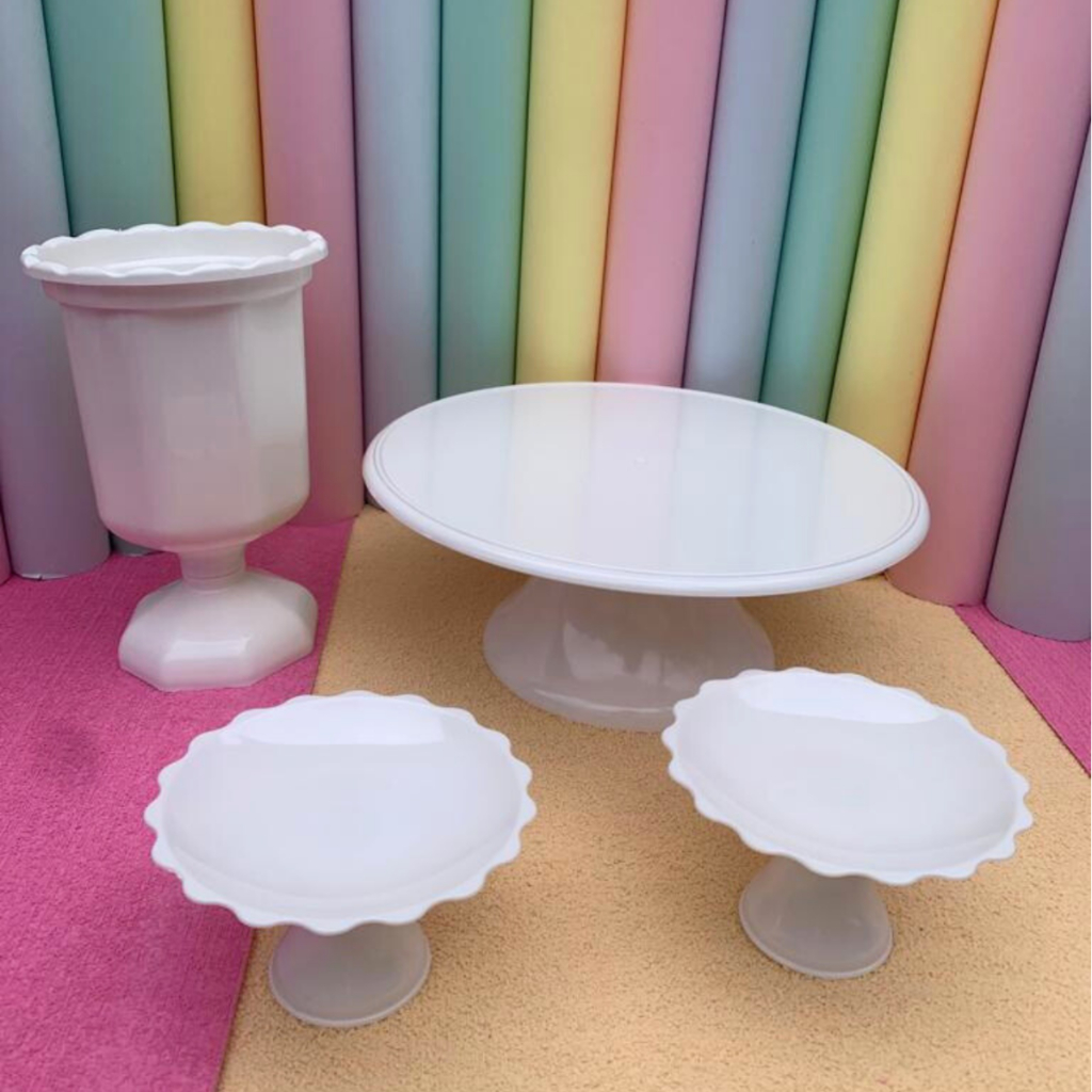 Kit Zoe 4 Peças kit festas kit boleira vaso grego mini cake kit ...
