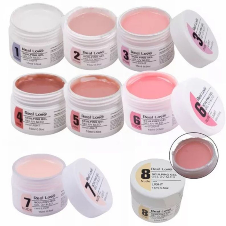 Gel Para Unha/Alongamento Real Love Sculping/Sculpting 15ml Gel UV & LED | Shopee Brasil