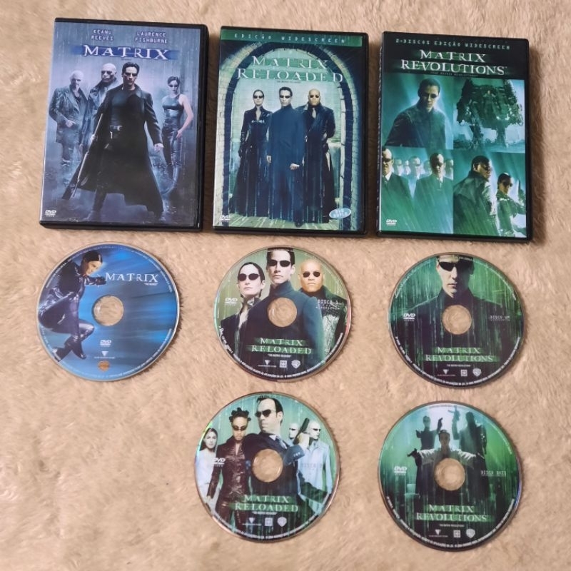 Lote 3 Dvds Trilogia Matrix (1999), Reloaded (2003), Revolutions (2004 ...