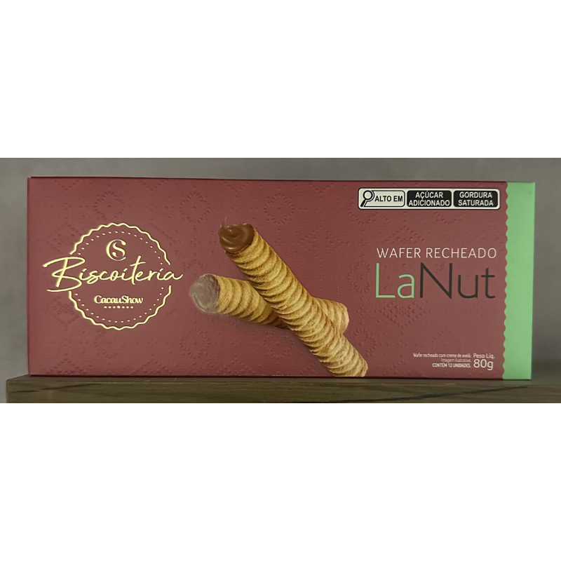 Wafer Recheado LaNut Cacau Show 80g | Shopee Brasil