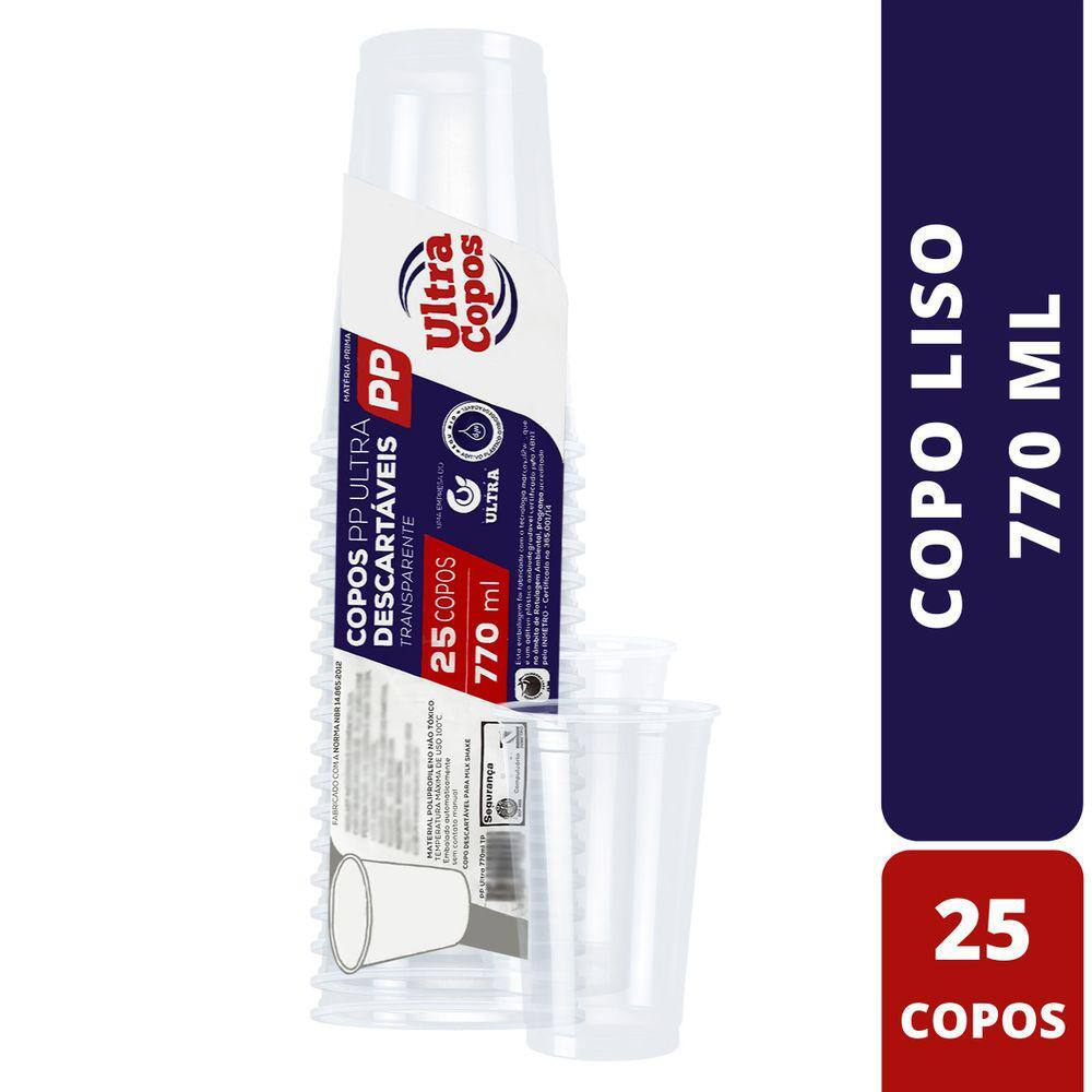 25un Copo Copão Descartável PP 770ML (700ML) Copão Drink Ultra ...