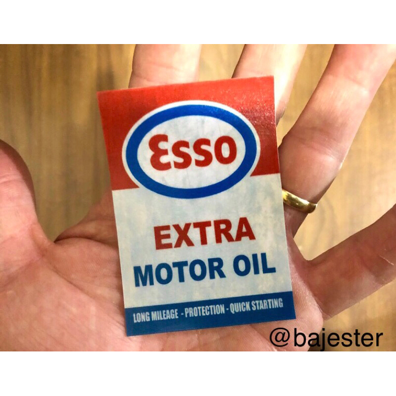 Adesivo Sticker Esso Extra Motor Oil | Shopee Brasil
