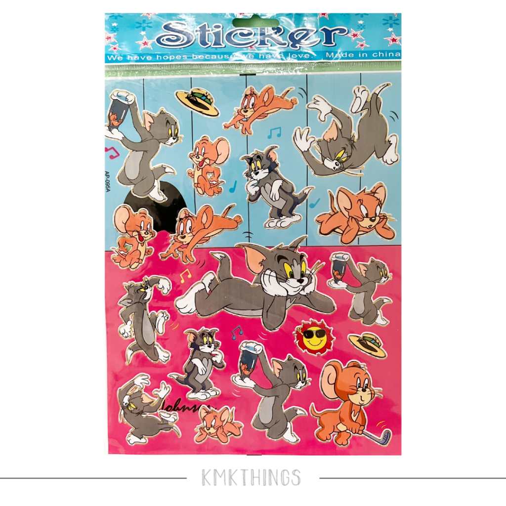 Adesivo Tom e Jerry - Cartela Grande | Shopee Brasil