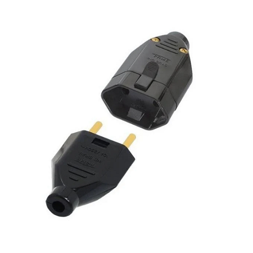 Plug Macho 10a + Plug Fêmea 10a 2p Fame Original - Faz a Boa!
